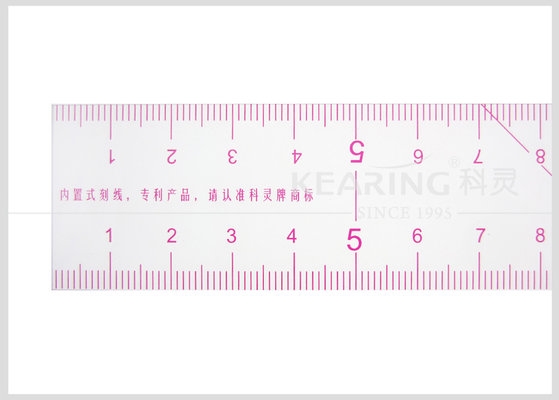 Clear Red  Long Pattern Making Ruler Soft Flexible Curve Ruler 30 * 3 Cm