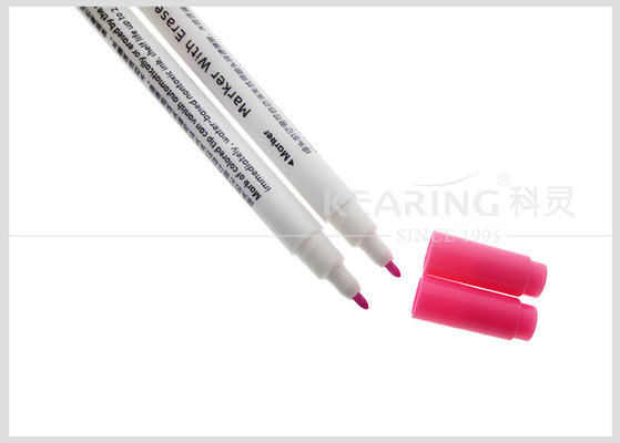 Pink 1.0 Mm Tip Non Toxic PP Plastic Air Erasable Fabric Marking Pen ASTM / EN71