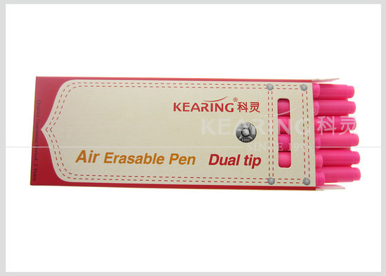 Fiber / Metal Tip Temporary Erasable Markers Pens , Kearing Pink Air Erasable Pen