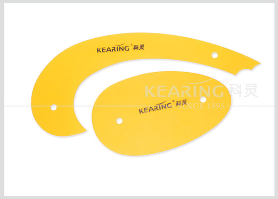 Curved ruler pattern making Yellow plastic allowing to draw and connect curves together