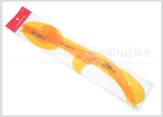 Curved ruler pattern making Yellow plastic allowing to draw and connect curves together