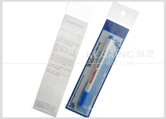 Kearing Blue Color Fabric Water Erasable Pen Fiber Tip Temporary Marking for Sewn Tailors