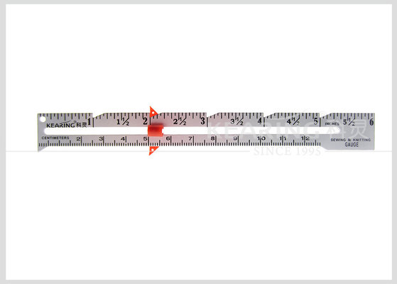 6inch / 12.7cm Aluminum Sewn Knitting Gauge With Screen Printing