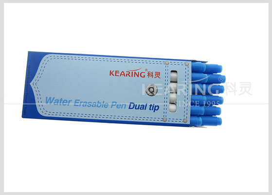 Kearing Dual Tip Water Based Disappearing Fabric Marker blue&white color For Emberroidery / Garment Design#WT10-BW