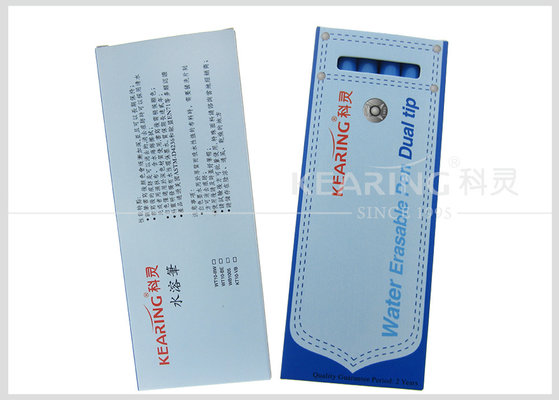 Kearing Dual Tip Water Based Disappearing Fabric Marker blue&white color For Emberroidery / Garment Design#WT10-BW