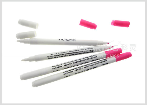 Pink Auto Vanishing Fiber Tip Air Erasable Markers For Tailors 15.8 * 1 cm