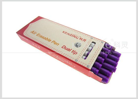 Kearing Violet Fiber Tip Disappearing Ink Pen Vaporizable Fabric Marking Pen With Eraser