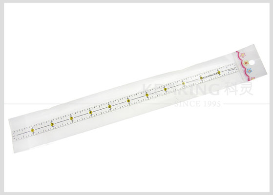 Rigid Acrylic Plastic Patchwork Quilting Ruler 0.5 * 12 Inch For Tailors