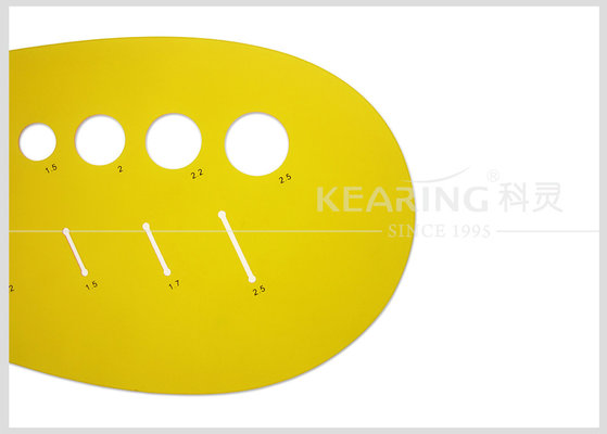 Yellow transparent plastic  Fashion Design  Ruler 6408B 1.2mm Thick