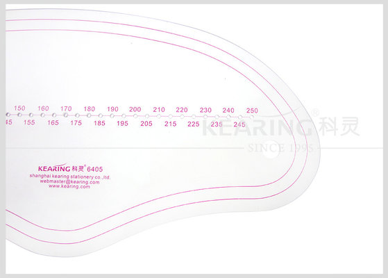 Kearing brand 1.2mm thickness plastic vary form curve ruler with seam allowance # 6405