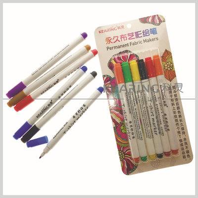 Permanent T-Shirt Fabric Paint Pen Of 6 Color 1.0 Mm Tip Eco-Friendly And Non-Toxic # FM106