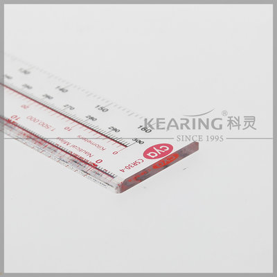 4mm Thick Acrylic Miles Scale Nautical Ruler Length 32cm For Flight Direction Guiding