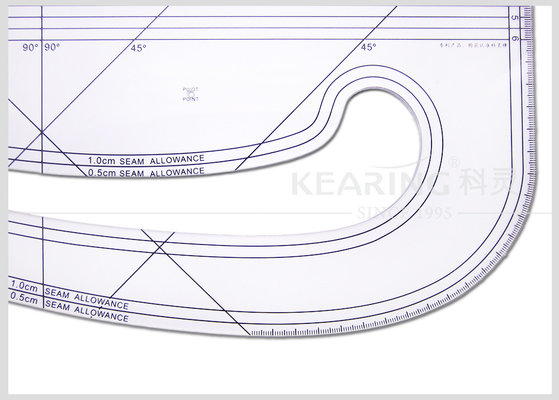 Kearing Brand 3mm Thick Acrylic Pattern Curve Template Large French Curve Ruler 6511 PM6511