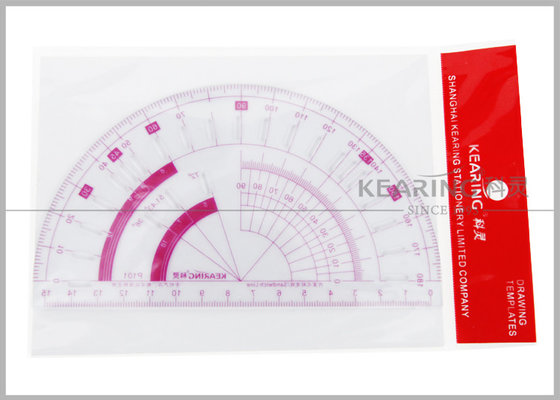 15cm Flexible Protractor  Fashion Design Ruler with Sandwich Line Printing  P101
