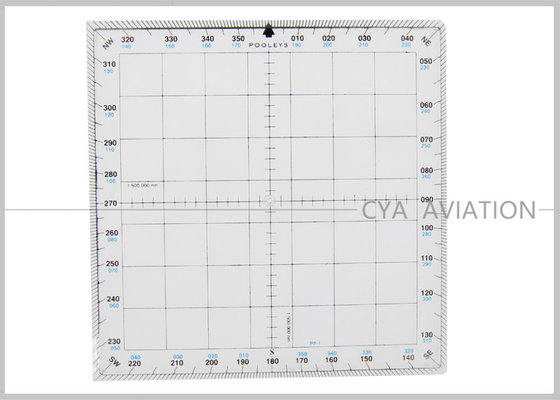 2.5mm Thick Acrylic Aviation Sqaure Protractor Nautical Miles 1/500000 PP-1