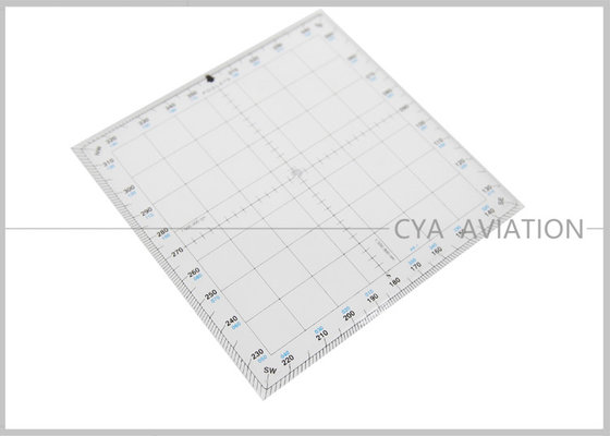 2.5mm Thick Acrylic Aviation Sqaure Protractor Nautical Miles 1/500000 PP-1