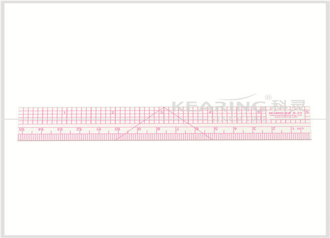 6'' / 15 cm Durable Plastic Kearing Graph Ruler Sandwich Line B-55