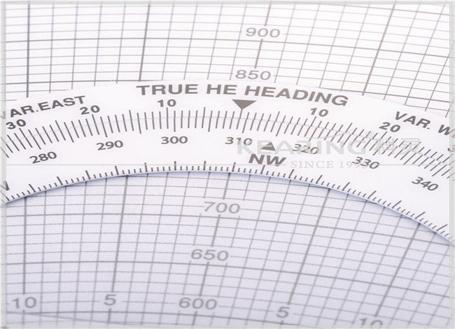 Slide flight computer E6B Plotter with nautical and statute scales