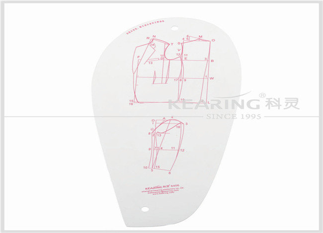 Clear Plastic Garment Ruler / Durable Fashion Design Kearing Brand