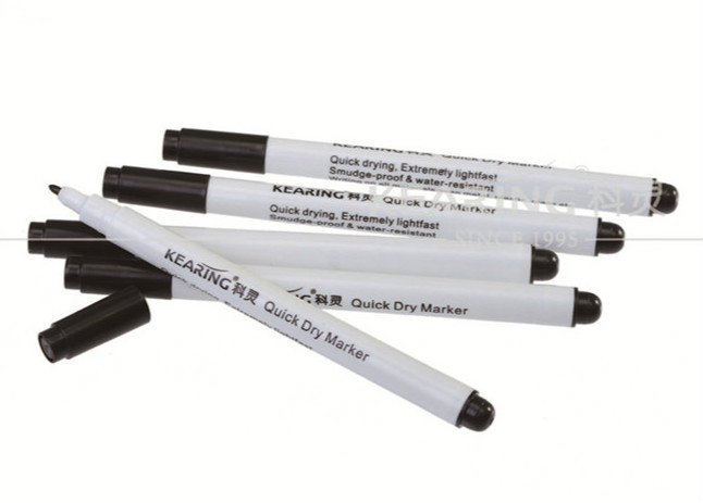 13.7cm long black ink quick dry marker write on surface QB10