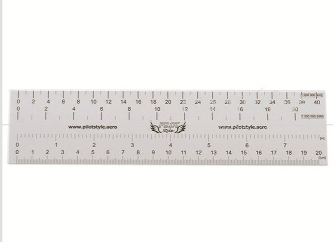 Aviation Supplies Flexible Plastic NM Scale Ruler  for Pilot Flight Training KNM-6
