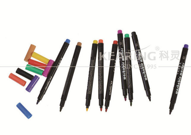 Kearing Fabric Paint Pen Colorful Washable T shirt Marker 2.0mm tip for Kids DIY drawing WM20