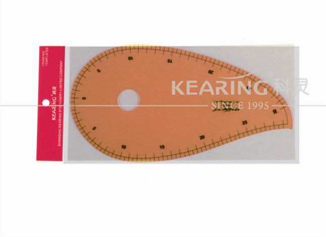 Kearing Garment Ruler yellow transparent plastic metric 60cm for Fashion Design 6460B