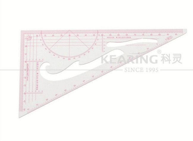 Triangle Scale Ruler with Sandwich Line Printing , Flexible Rule for Engineer 8545