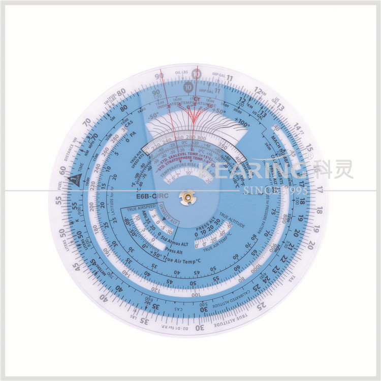 Plastic Aviation Circular Flight Computer Navigation Calculator Wheel Chart