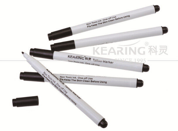 DIY Tattoo Surgical Skin Marker with Fine Tip for Funny Drawing on Body Skin Black Brown Colors