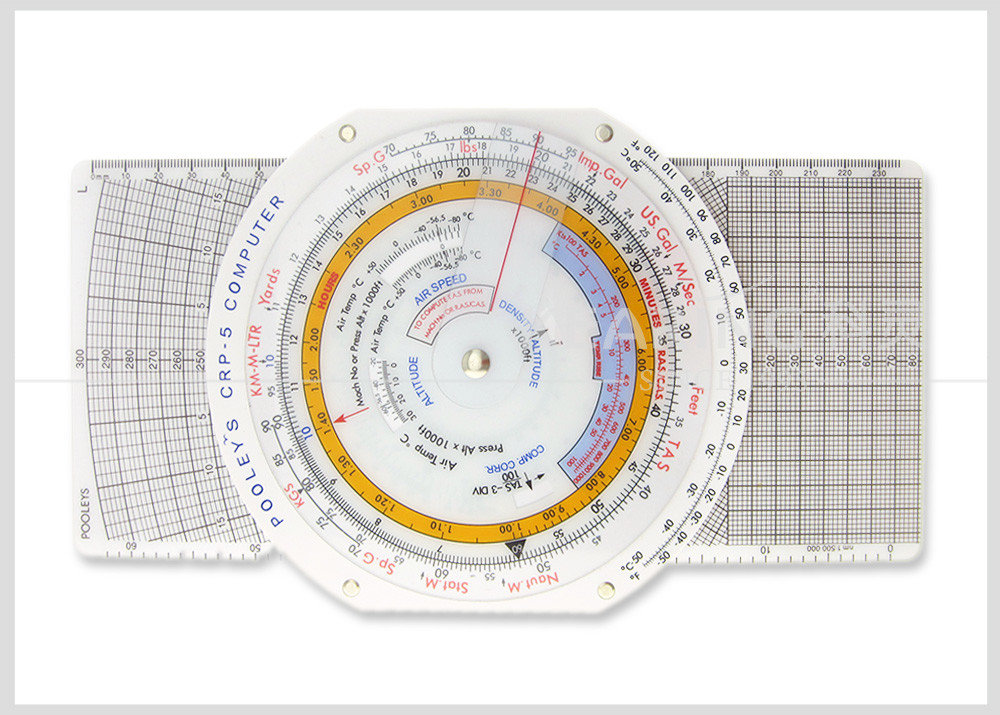 Multi use Plastic Navigation Flight Computer E6B Plotter with Booklet for Pilot Student CRP-5
