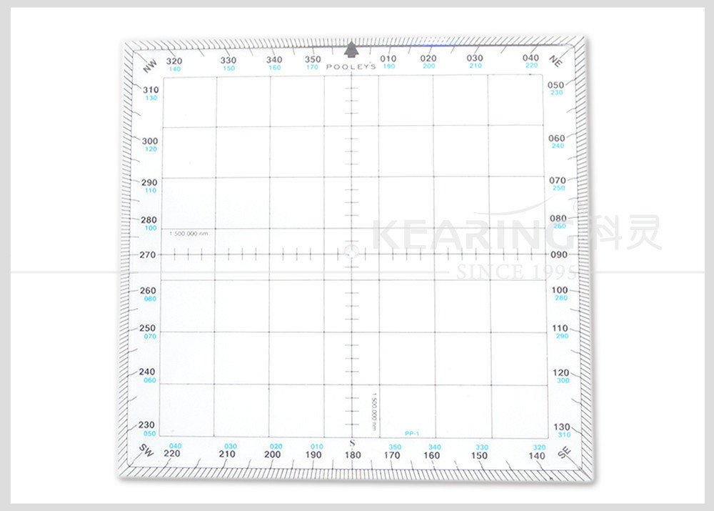 Plastic Nautical Miles Scale Ruler Square Protractor Plotter 1: 500 000