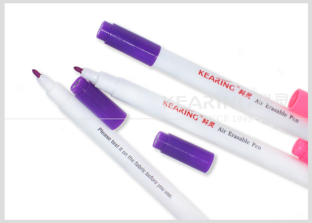 Dual Tips Auto Vanishing Pen , Violet & Pink Color Permanent Fabric Marker Auto Disappear Shortly