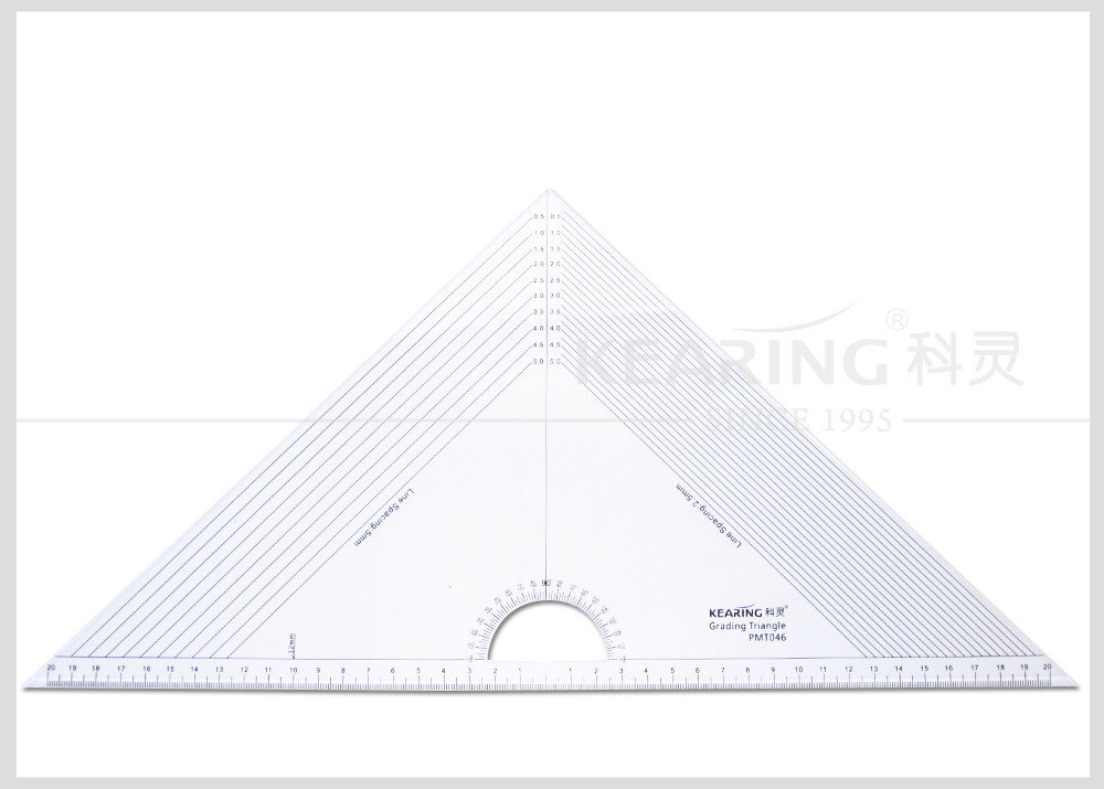 Kearing Rigid Plastic Patchwork Quilting Rulers 40cm Grading Triangle T046