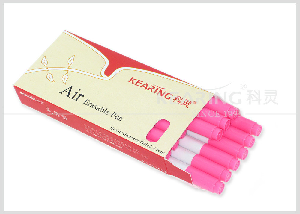 Kearing Single Tip Pink Textile Air Air Erasable Fabric Marking Pen With 1.0 Nib On Sewn Areas# AP10