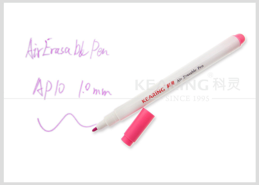 Auto Vanishing Erasable auto vanishing pen Pink Color 24 hours Disappear Fabric Marker With Fiber Tip