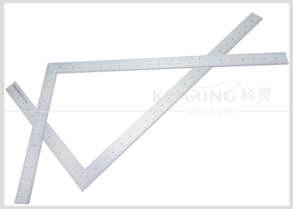 Kearing Luxury L Shaped Garment Ruler 14'' / 24'' Fashion Design Metal Ruler for Students