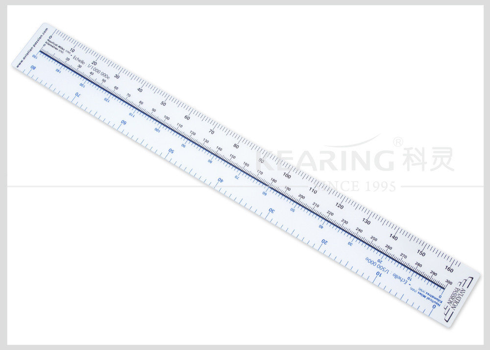 Flexible Aviation Supplies Nautical Miles Scale Ruler Echelle 1: 500 000e & 1: 1000 000e Aviation Plotter Ruler 30 cm