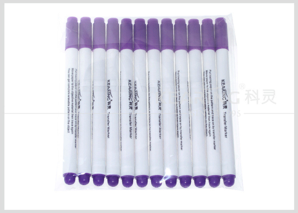 Kearing 0.8MM Tip Transfer Erasable Markers Violet Color Auto Vanish Water Based Ink for Sew Pattern Design