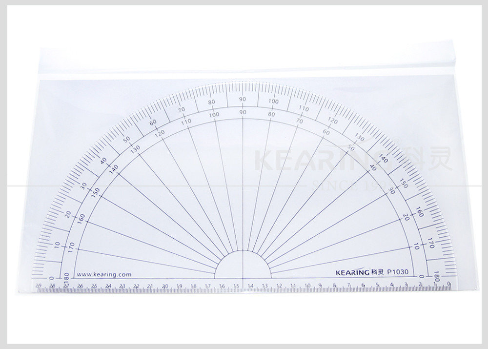 Rigid Plastic Sew Design Angle Measuring Instruments Protractor Ruler 30cm France Quilting Ruler