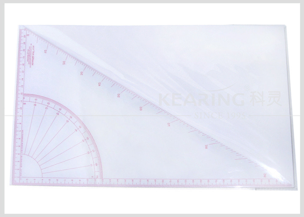 Flexible Plastic Kearing Triangle Quilting Ruler 30° 60° For Sew Area