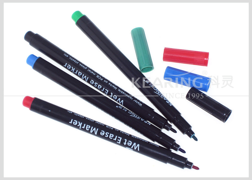 Colorful Wet Erase Pen for Temporary Marking on Plastic Easily Wiped Off by Wet Fabric