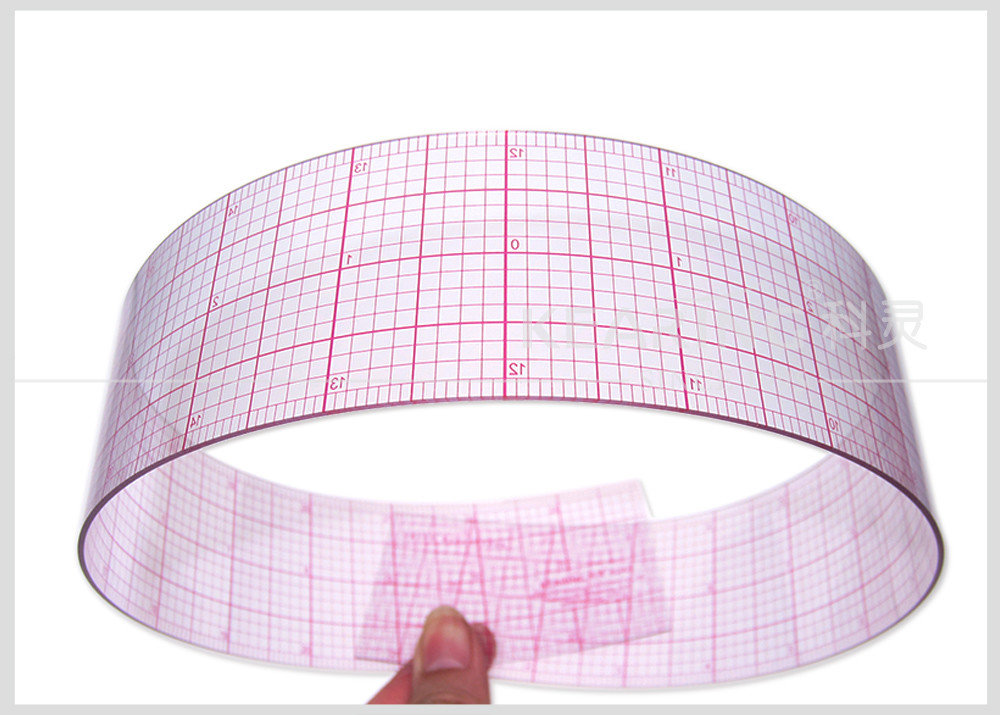Kearing Flexible Grading Pattern Making Ruler 24 inch Plastic Fashion Design Grids Rule Sandwich Line