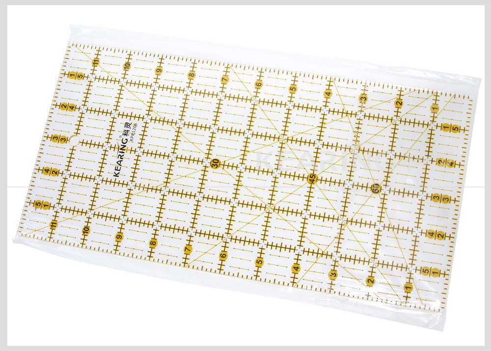 Kearing Easy Cutting Acrylic Patchwork Quilting Rulers 12 '' * 6 '' for Fashion Design
