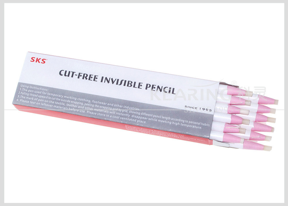 SKS White Color Cut Free Wax Pencil No Sharpening Disappear After Ironing For Leather