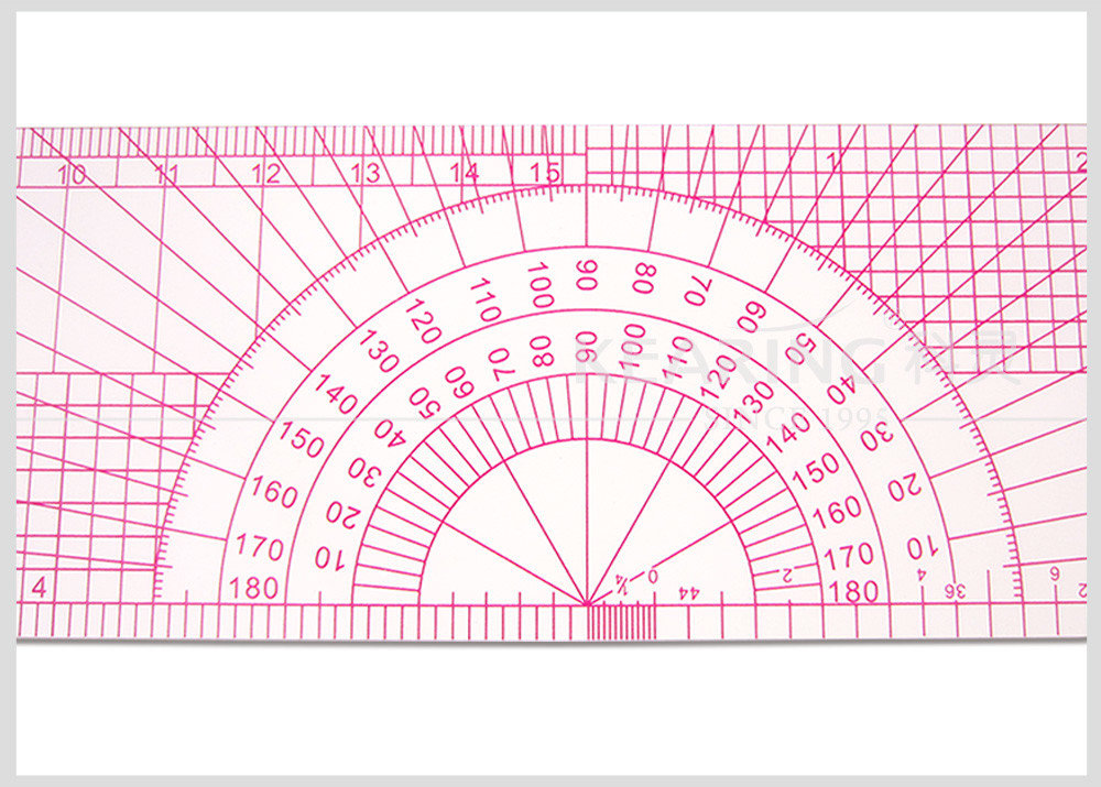 12 Inch Durable Plastic Pattern Making Ruler multi use 30 CM Kearing Ruler for Fashion Design