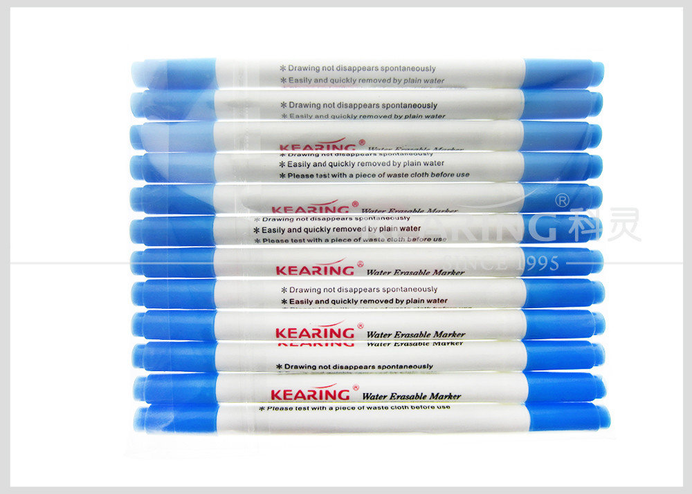 Customized Water Based Ink Erasable Markers Pen Blue For Fabric Marking