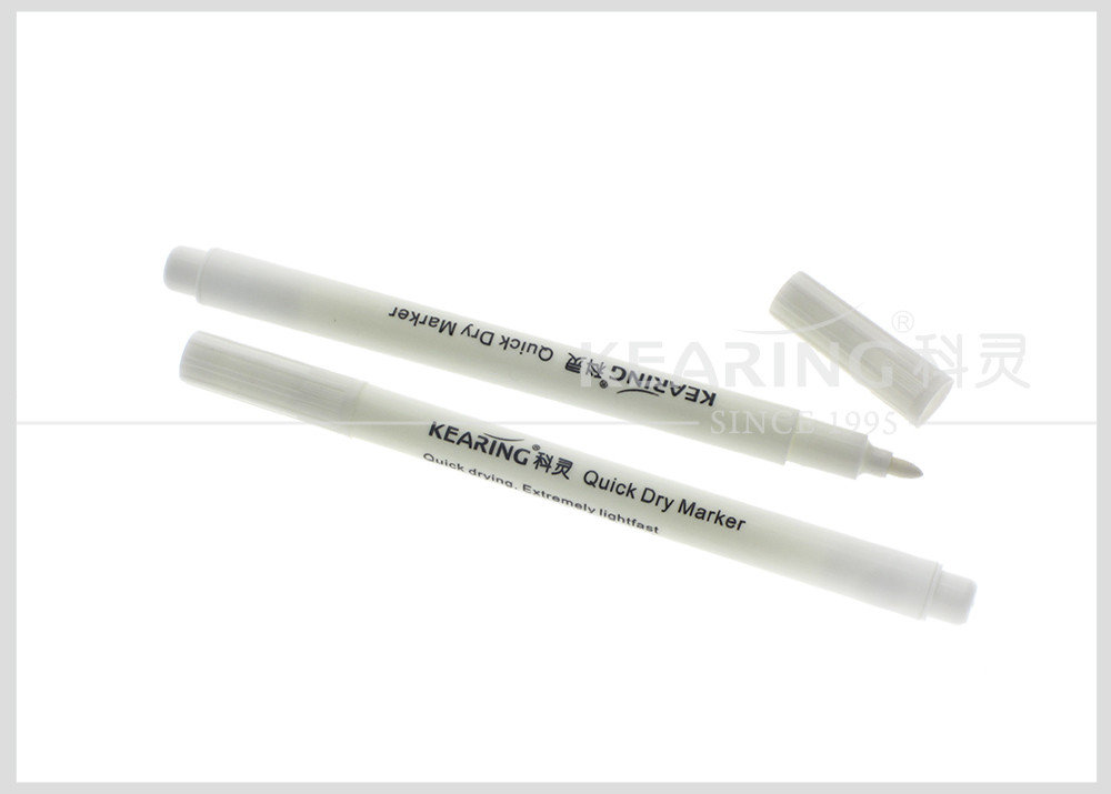 Black Quick Dry Water Based Ink Wet Erase Pen , Trousours Permanent Fabric Pens