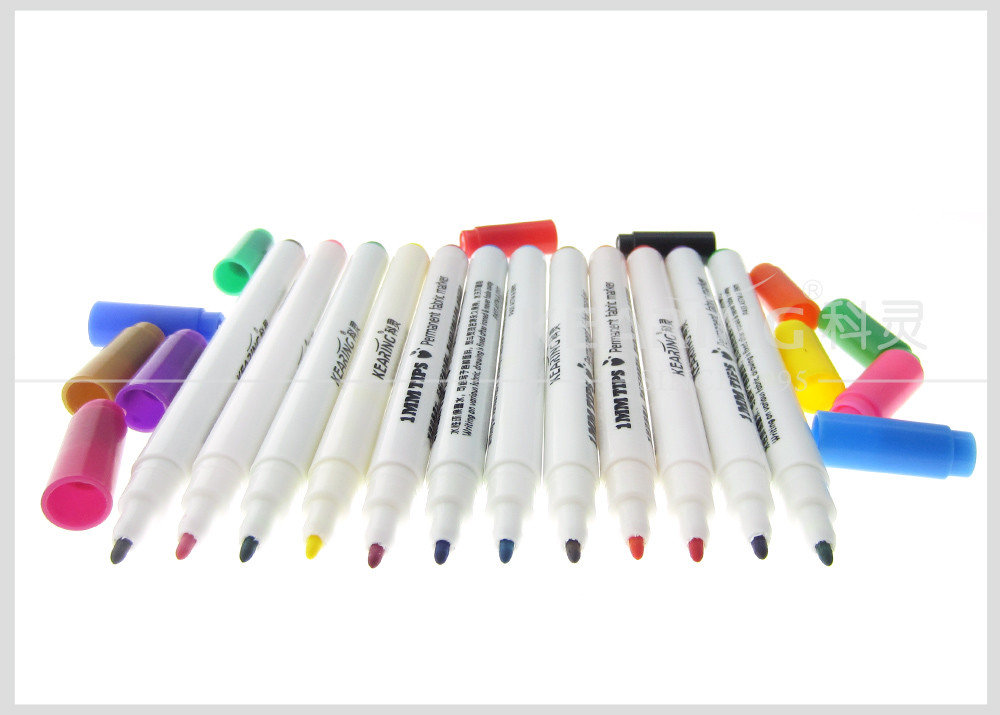 Kearing Brand Multi-Color Textile Permanent T-Shirt Drawing Pens 1.0mm Fiber Nib For Painting On Shoes #FM10