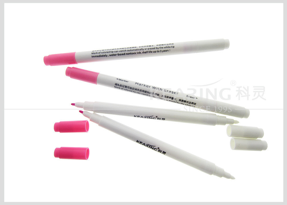 Pink 1.0 Mm Tip Non Toxic PP Plastic Air Erasable Fabric Marking Pen ASTM / EN71
